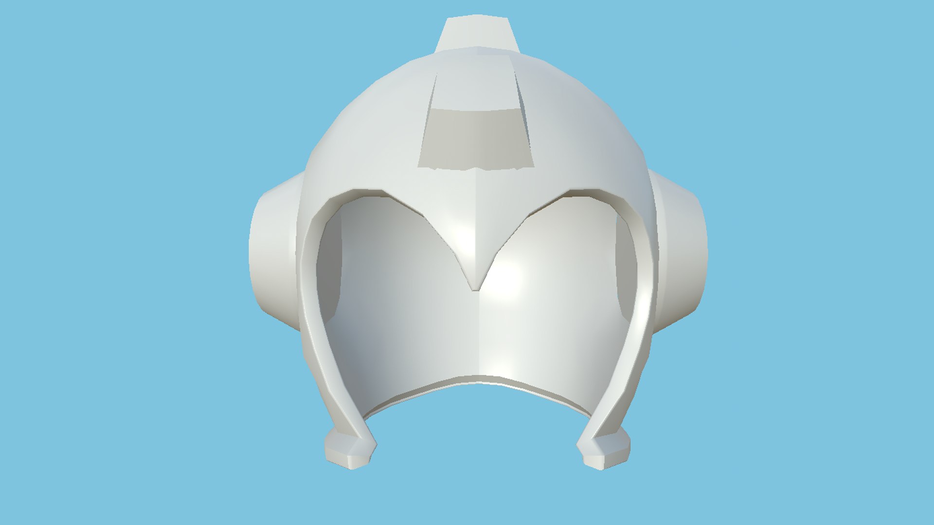 3D Megaman Helmet 03 Blue Stylized - Character Design Fashion ...