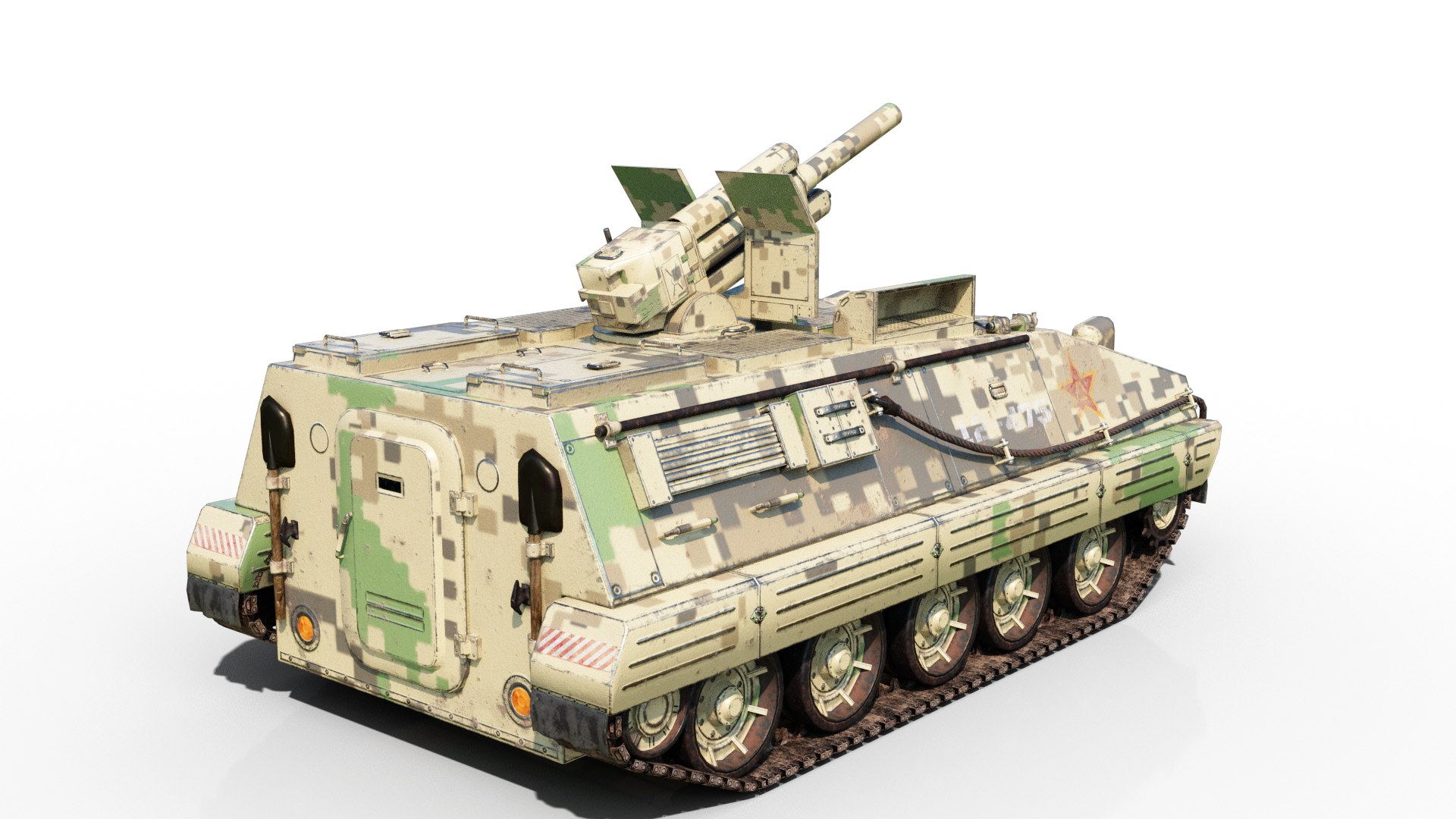 3D PLA PLZ-07 Self-propelled Howitzer - TurboSquid 2397479