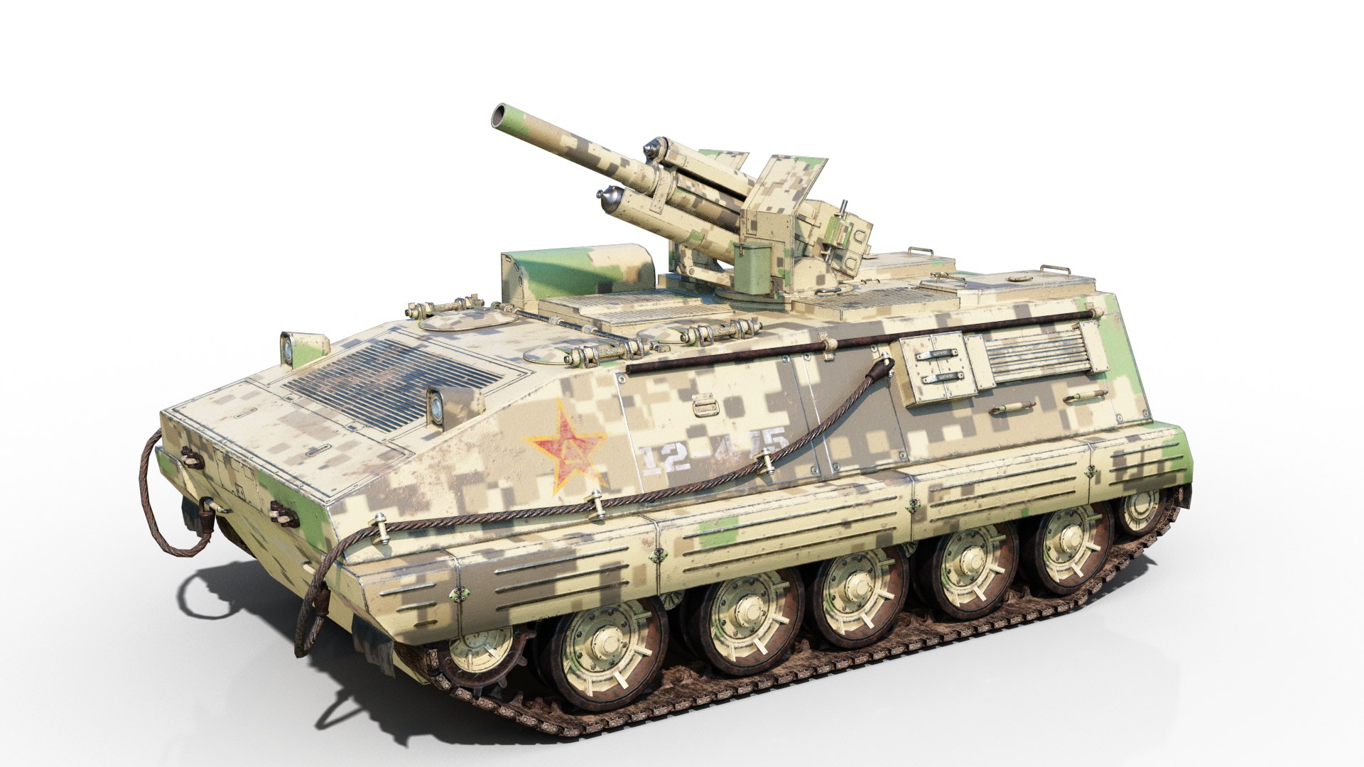 3D PLA PLZ-07 Self-propelled Howitzer - TurboSquid 2397479