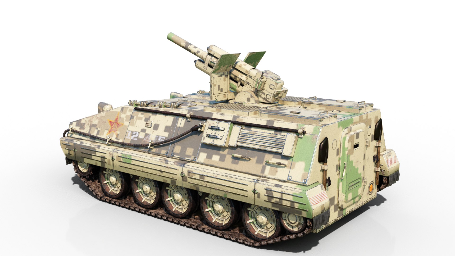 3D PLA PLZ-07 Self-propelled Howitzer - TurboSquid 2397479