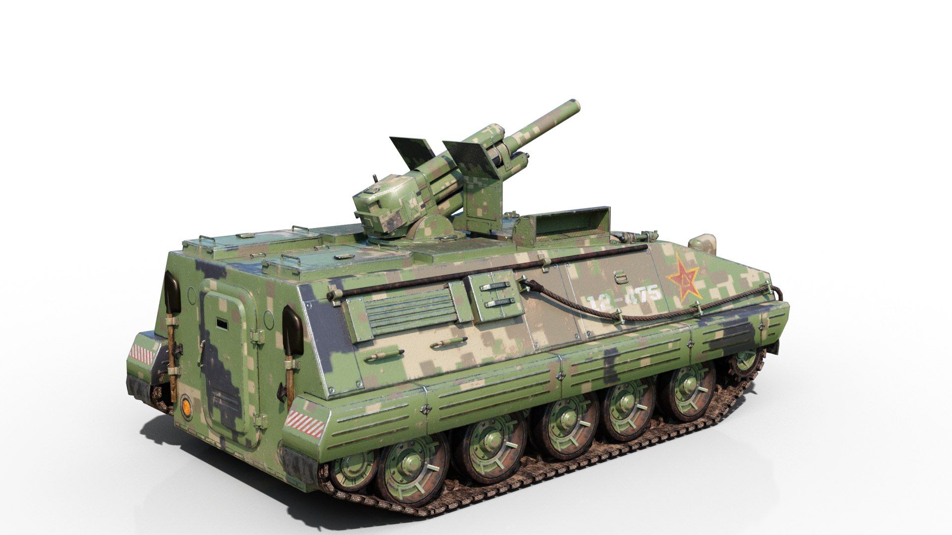 3D PLA PLZ-07 Self-propelled Howitzer - TurboSquid 2397479