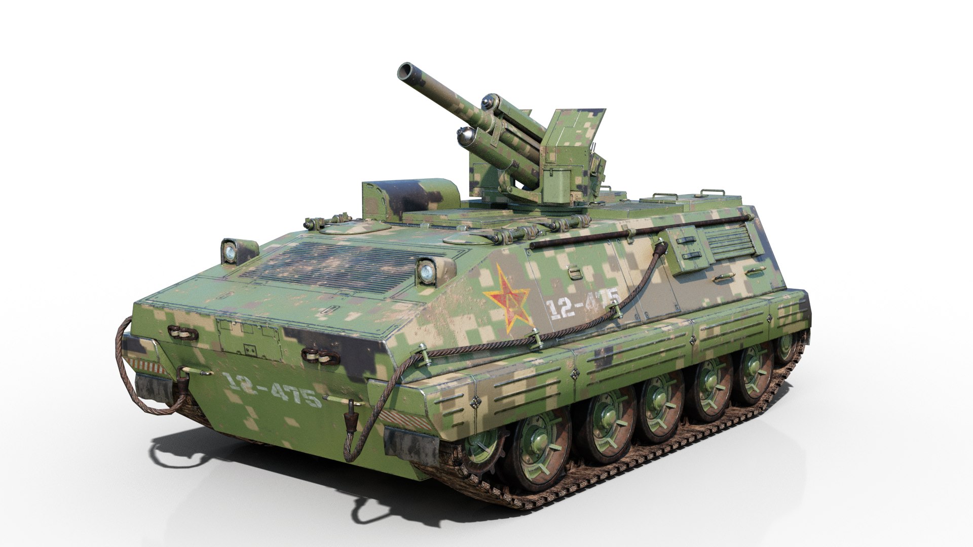 3D PLA PLZ-07 Self-propelled Howitzer - TurboSquid 2397479