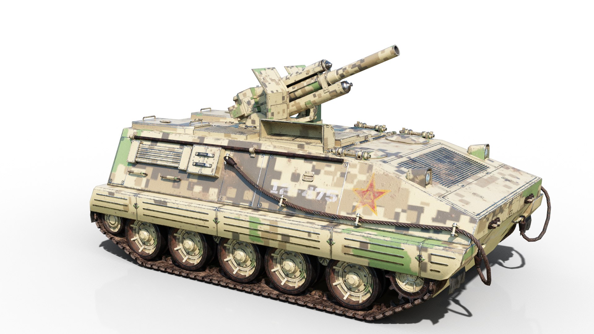 3D PLA PLZ-07 Self-propelled Howitzer - TurboSquid 2397479