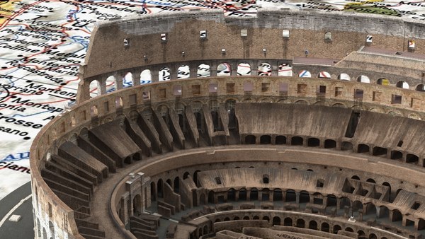 modelo 3d Coliseo en el mapa de Italia - TurboSquid 1884930