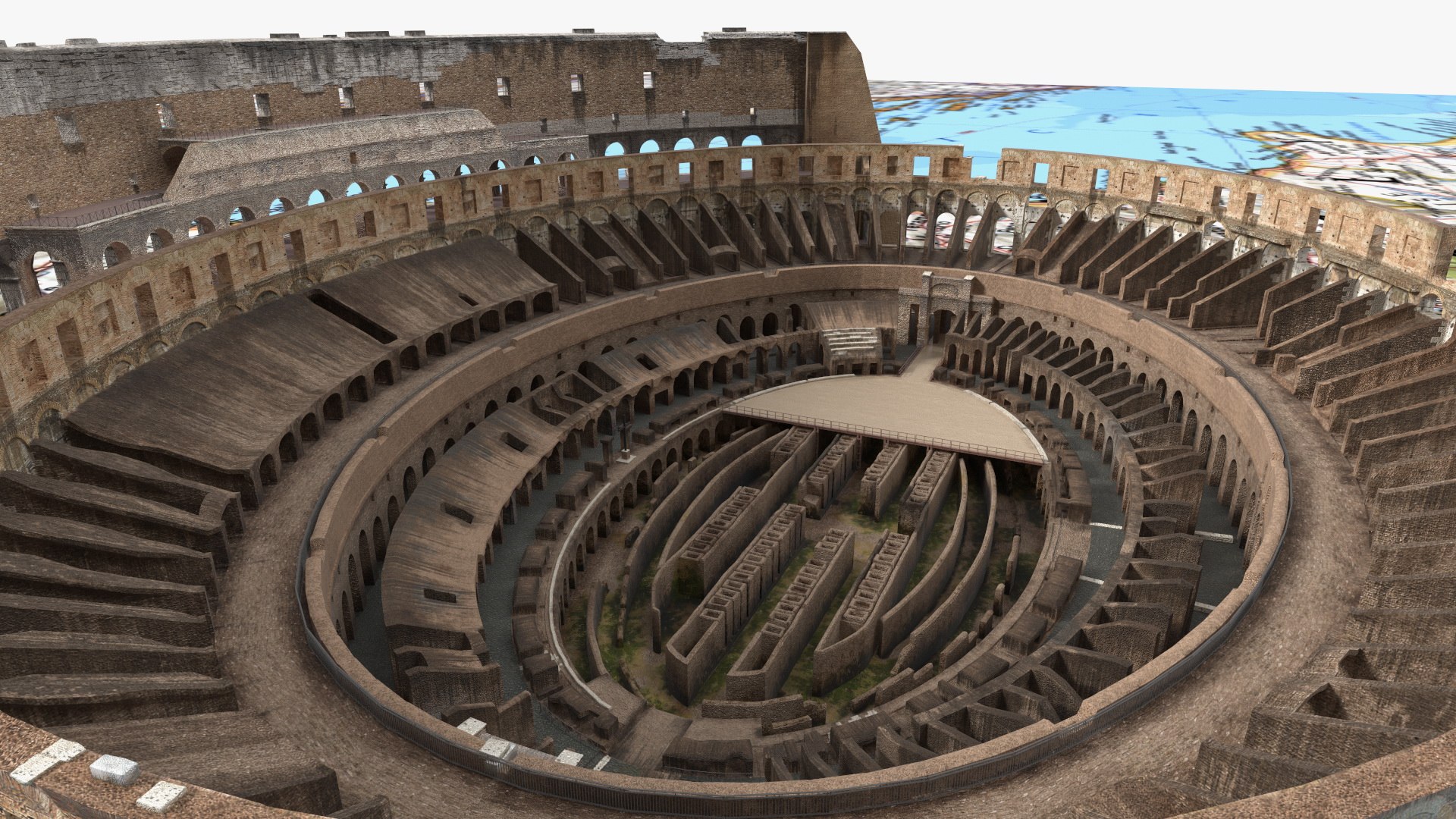3D Colosseum on Italy Map model - TurboSquid 1884930