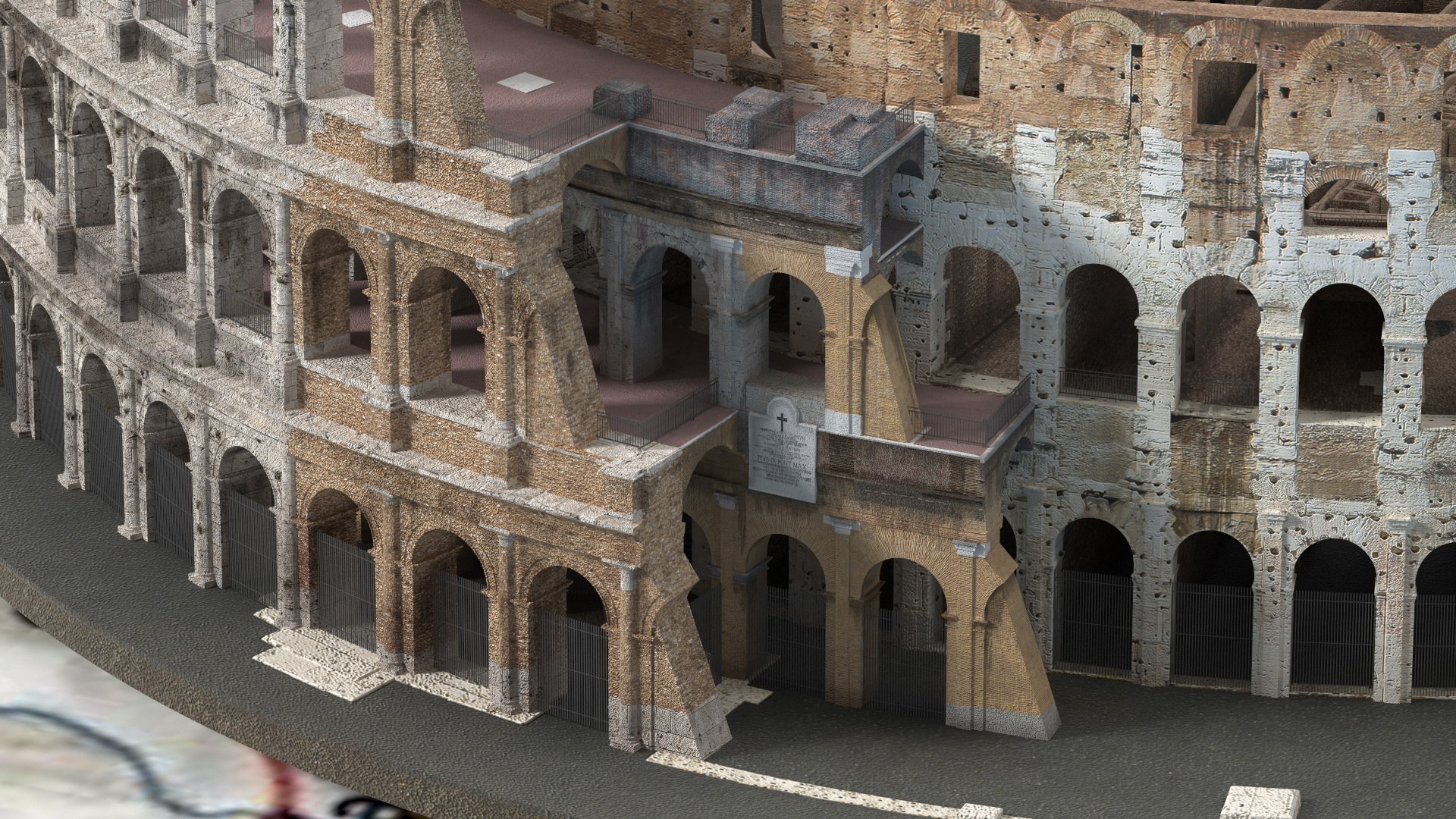 3D Colosseum on Italy Map model - TurboSquid 1884930