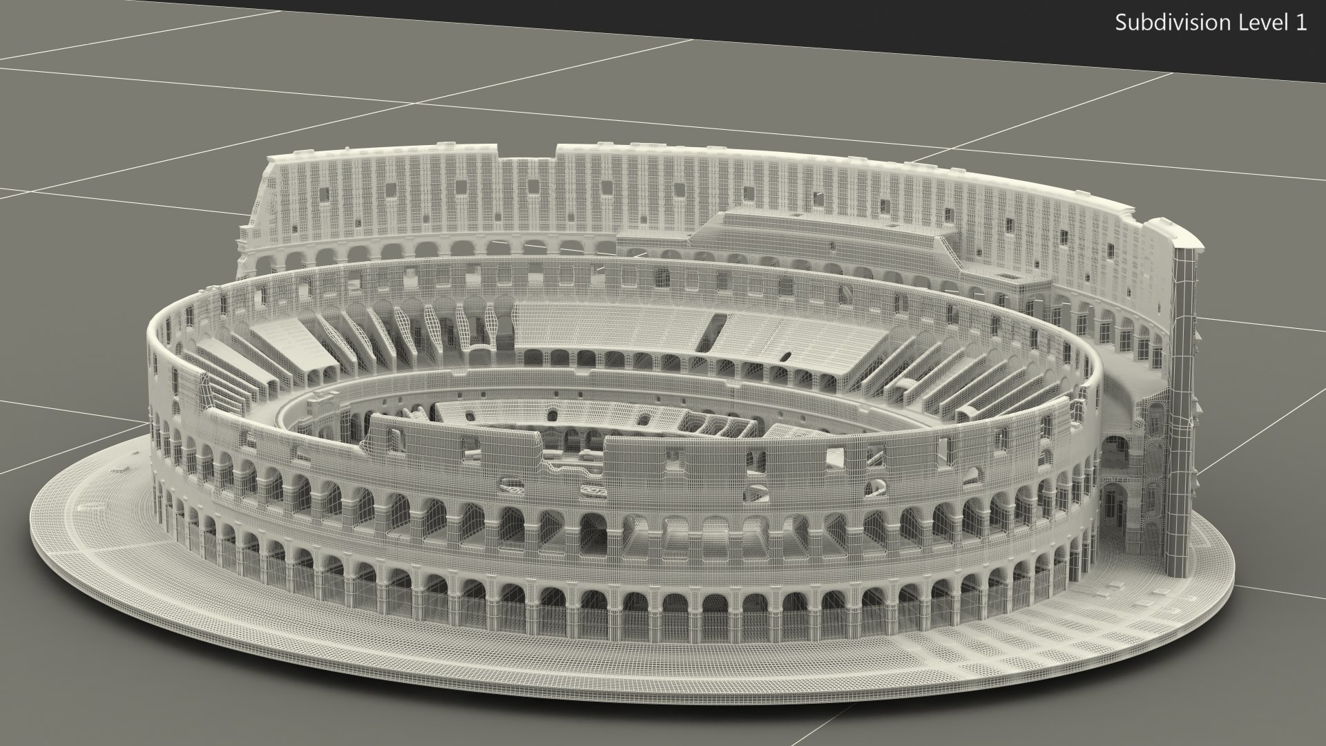 3D Colosseum on Italy Map model - TurboSquid 1884930