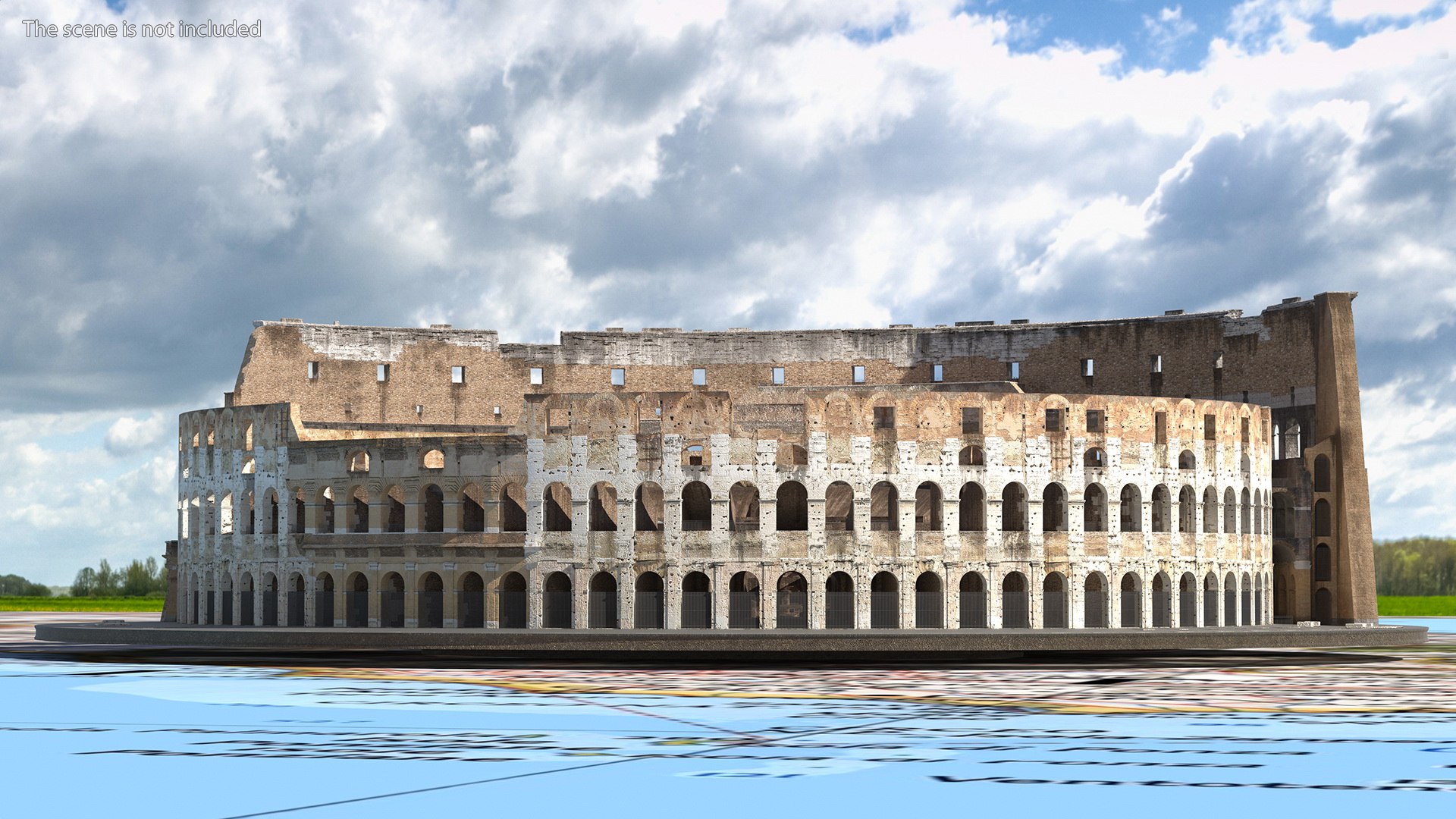 3D Colosseum on Italy Map model - TurboSquid 1884930