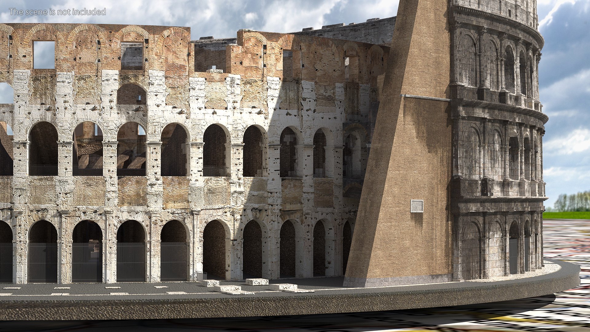 3D Colosseum on Italy Map model - TurboSquid 1884930
