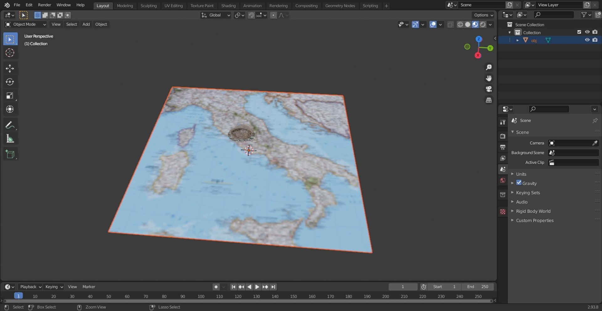 3D Colosseum on Italy Map model - TurboSquid 1884930