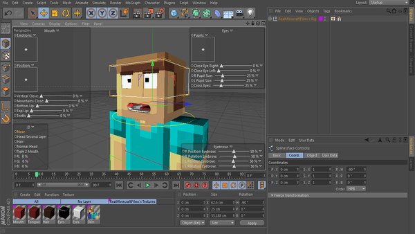 3d minecraft rig model