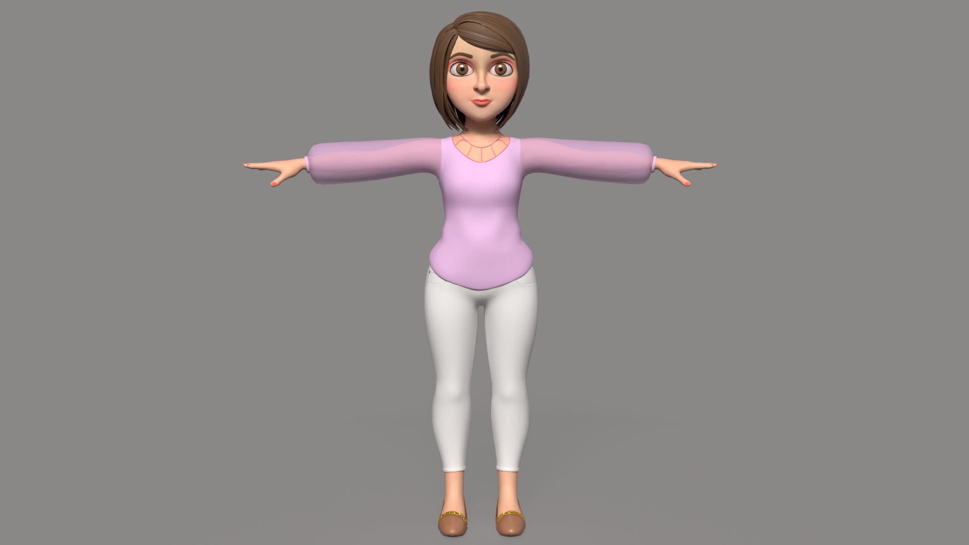 3D Cartoon Woman No RIG Model - TurboSquid 2247858
