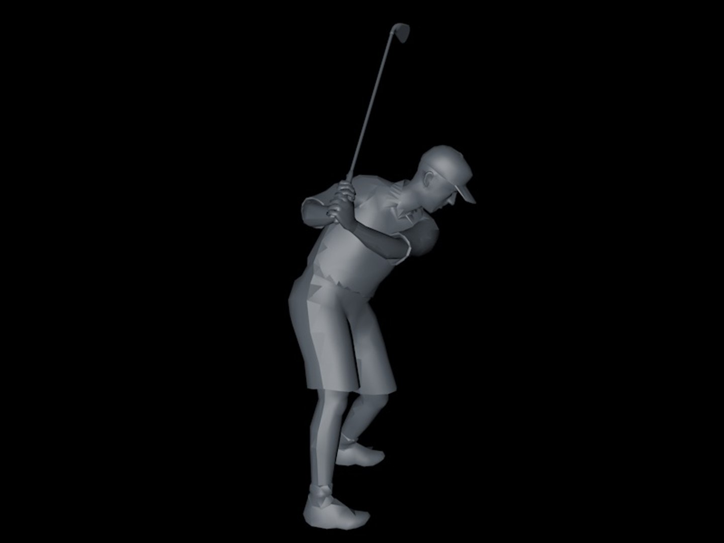 3d Basic Golfer Model