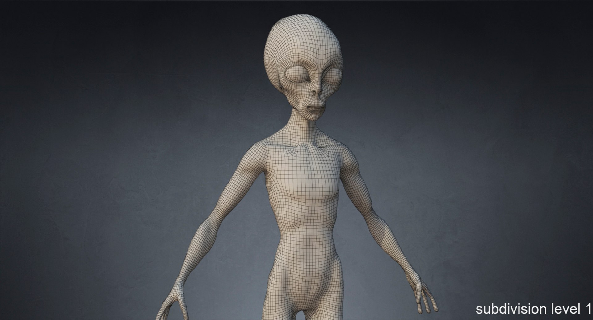 3D Model Grey Alien Pbr - TurboSquid 1384908
