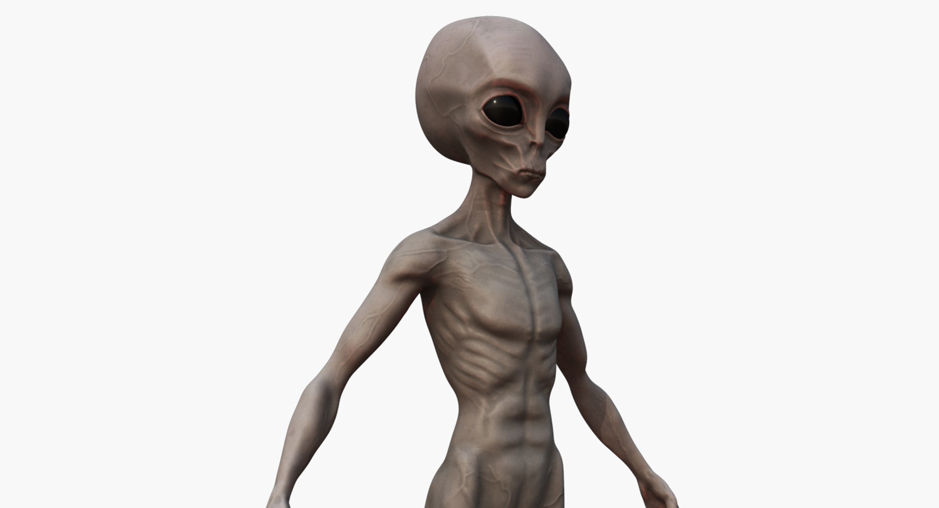 3D Model Grey Alien Pbr - TurboSquid 1384908