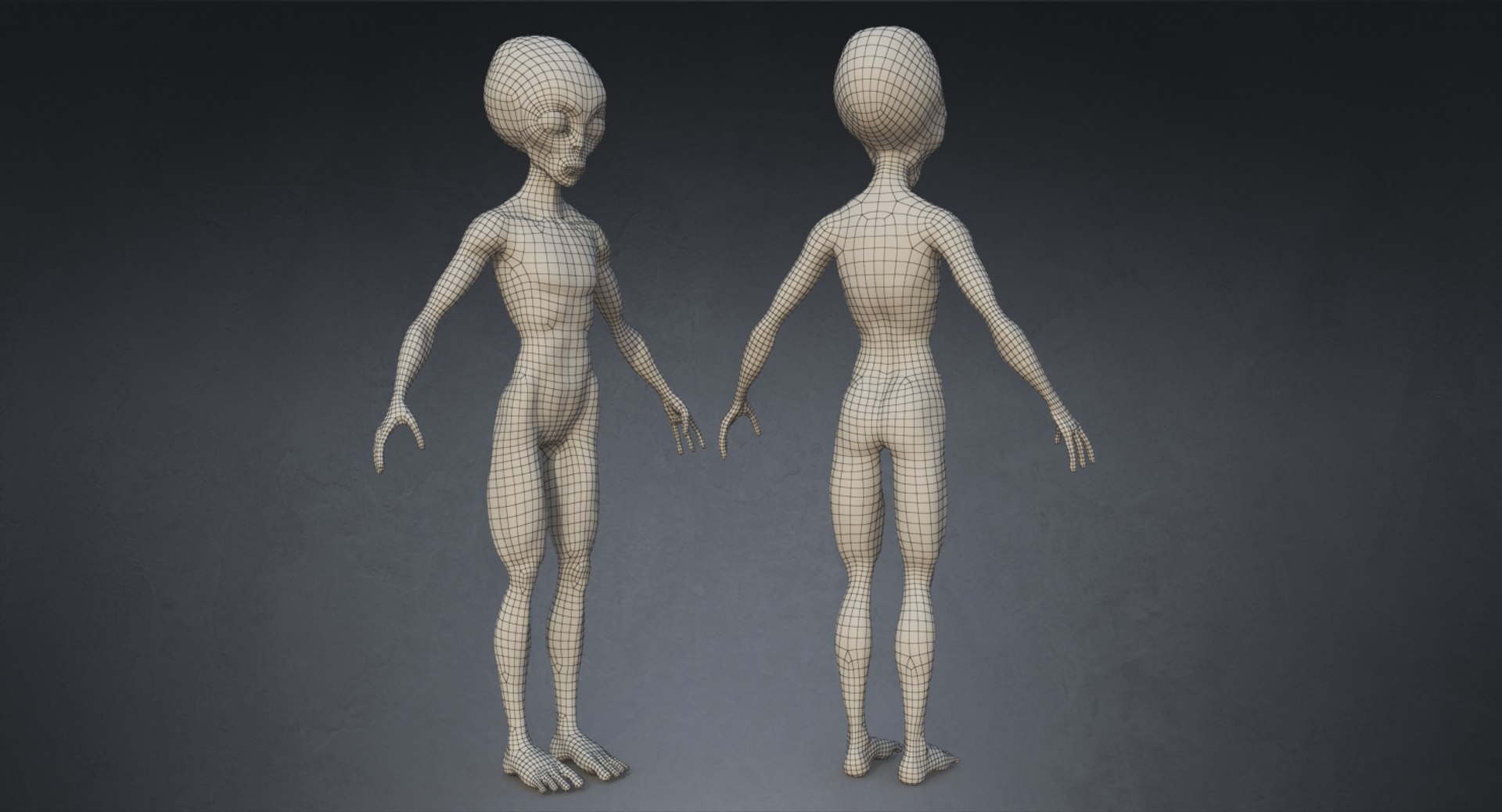 3D Model Grey Alien Pbr - TurboSquid 1384908