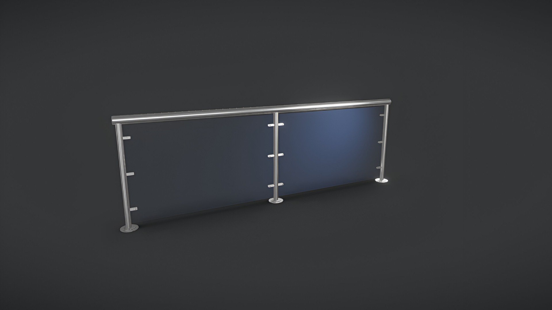 Glass Balcony With Tinted Glass 3D Model - TurboSquid 2409412