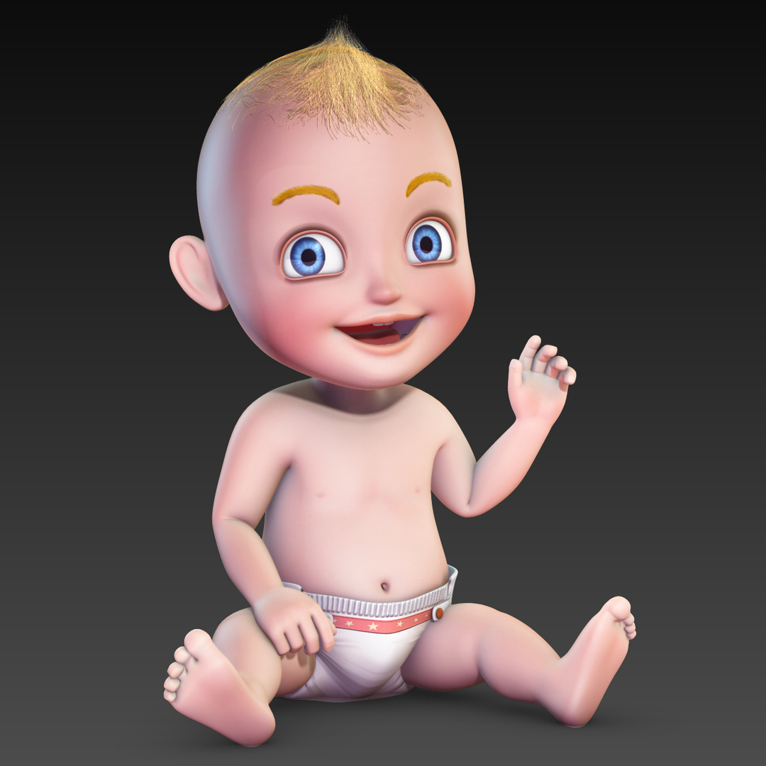 3d cartoon rig model