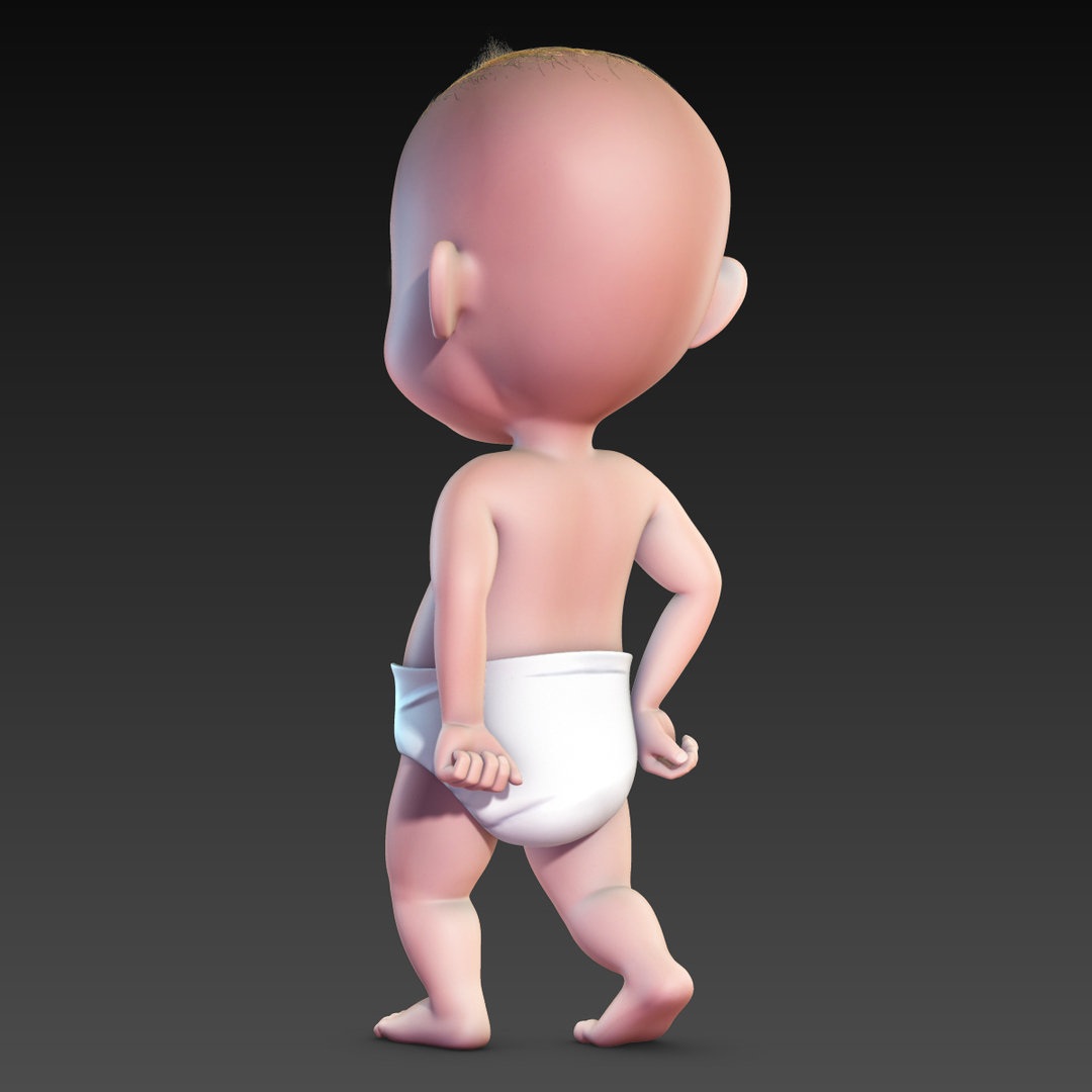 3d cartoon rig model