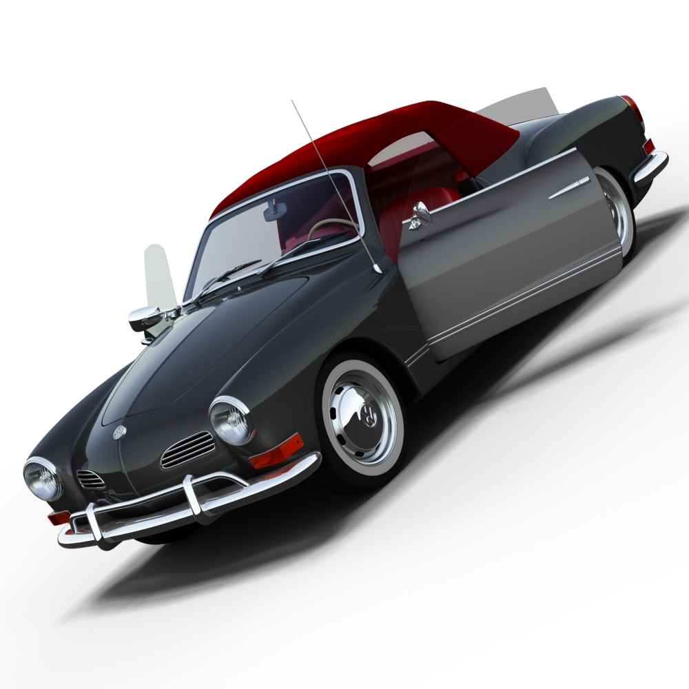 3d volkswagen karmann ghia convertible