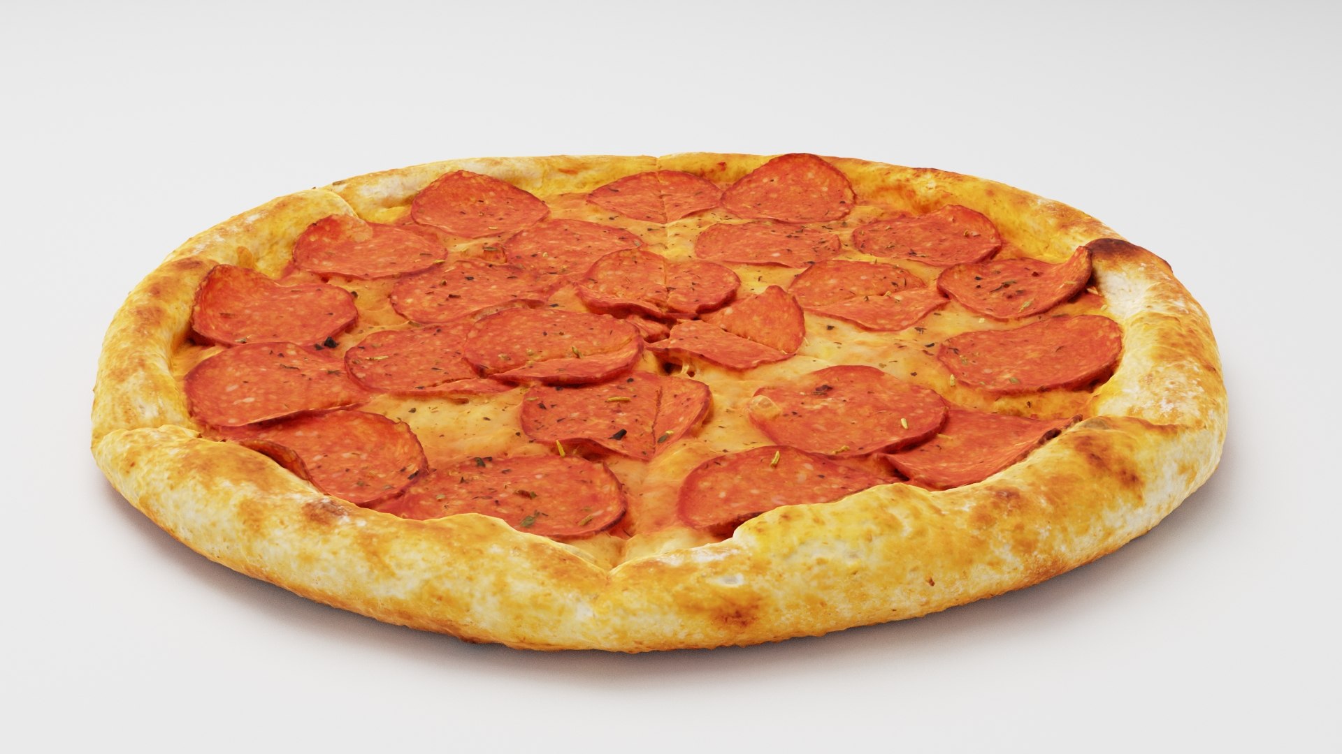 Pizza With Salamy And Cheese 3D Model - TurboSquid 2142368