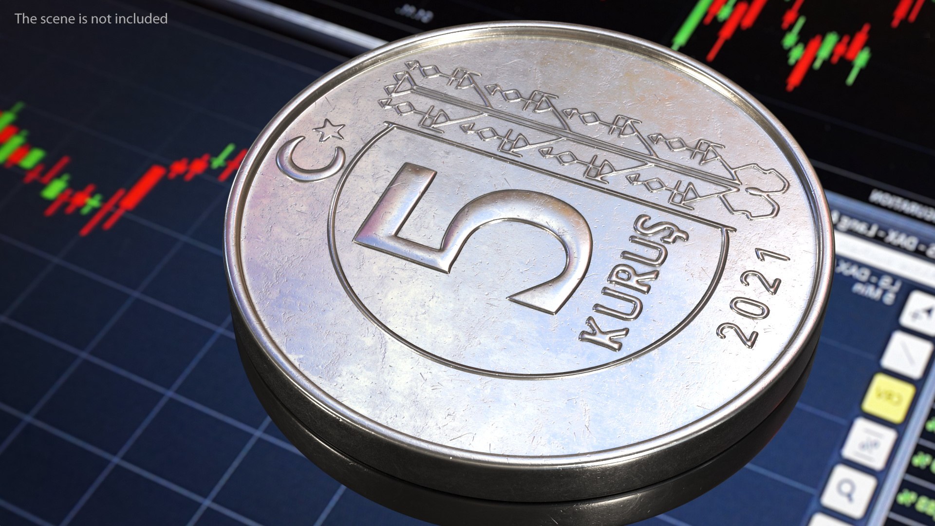 5 Turkey Kurus Coin 3D Model - TurboSquid 1985441