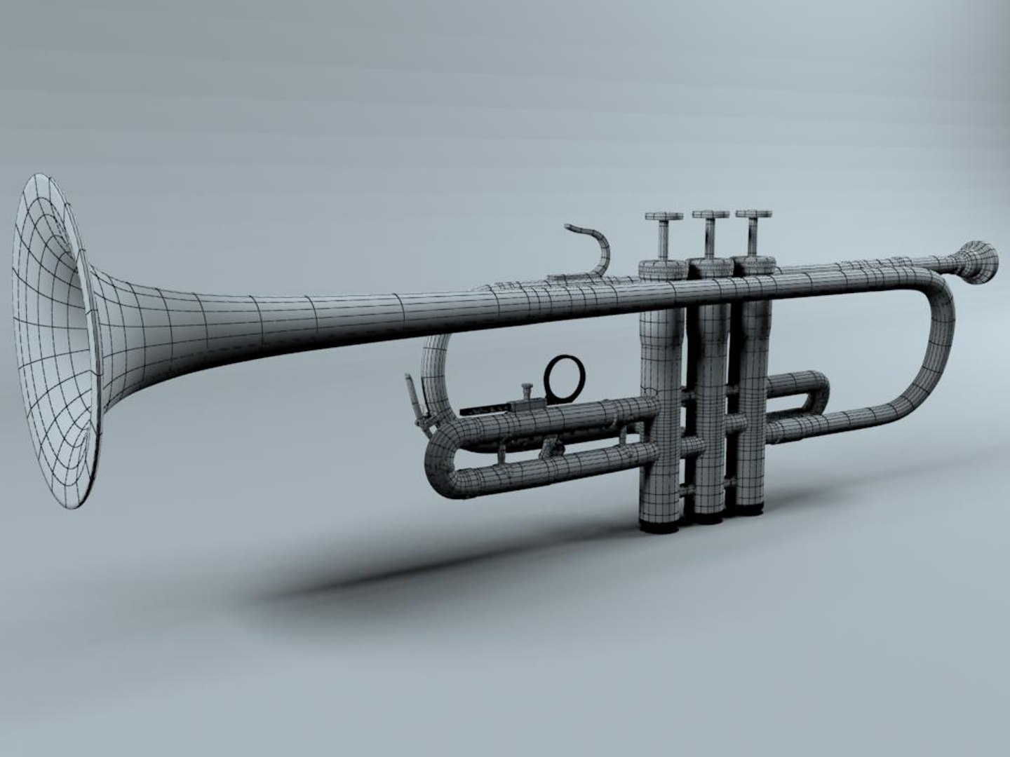 3d trumpet weril modeled model