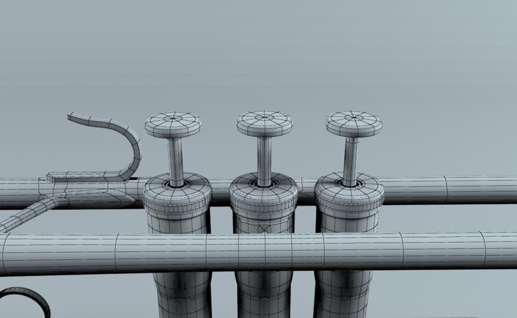3d trumpet weril modeled model