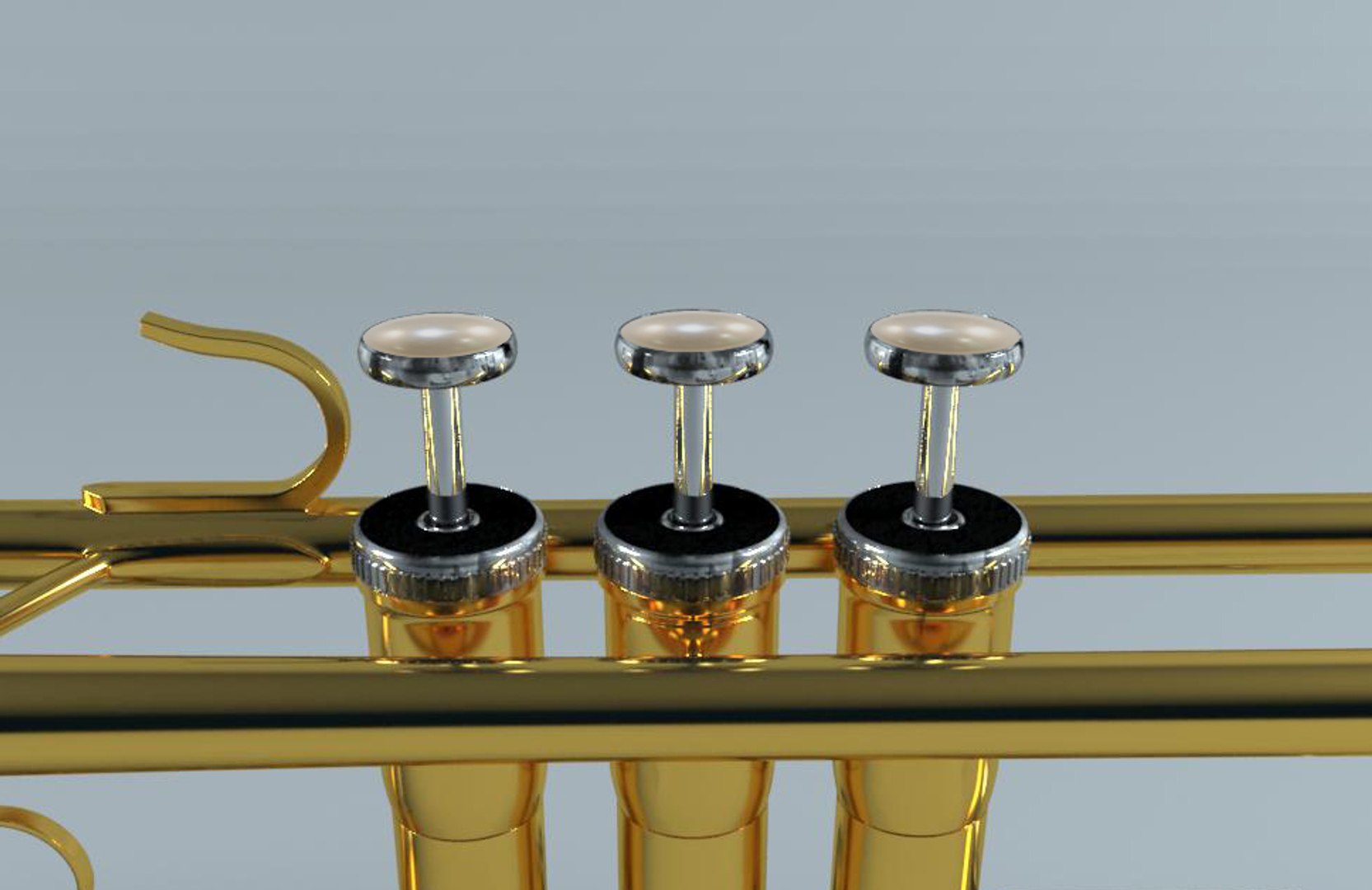 3d trumpet weril modeled model