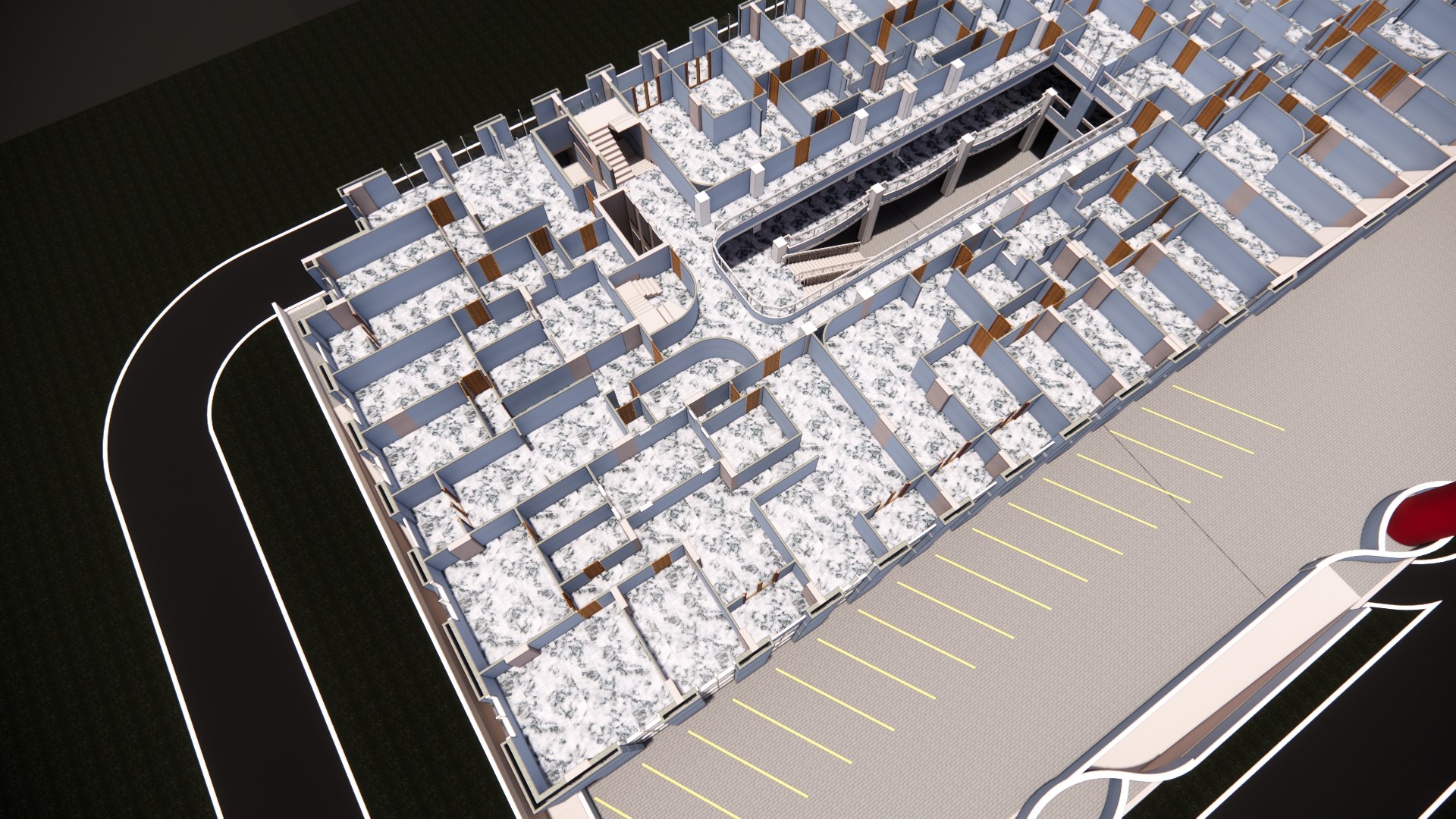 Hotel Building In Revit 3D Model - TurboSquid 2220215