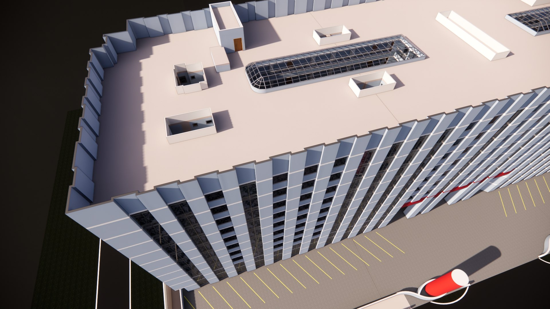 Hotel Building In Revit 3D Model - TurboSquid 2220215