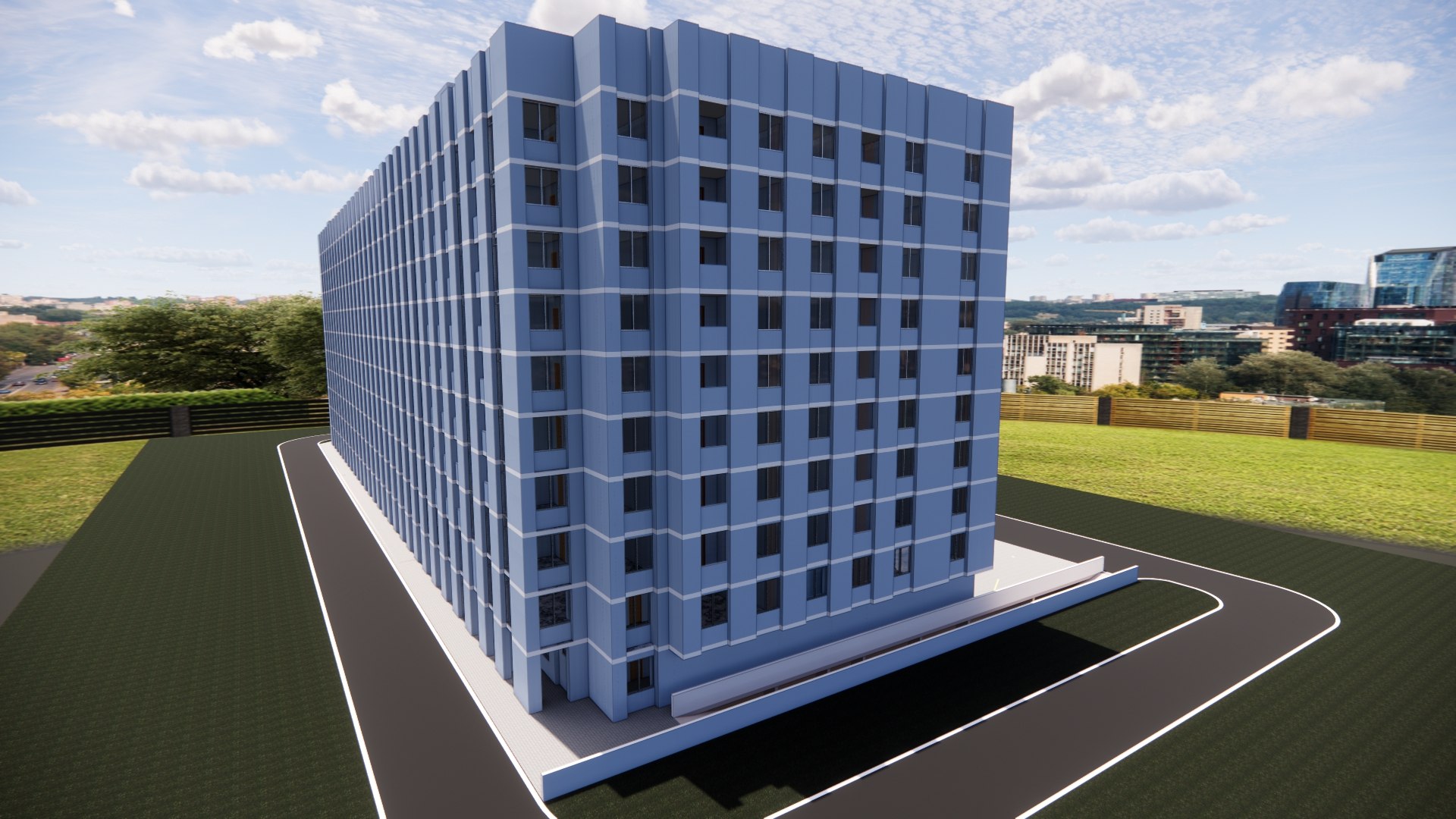 Hotel Building In Revit 3D Model - TurboSquid 2220215