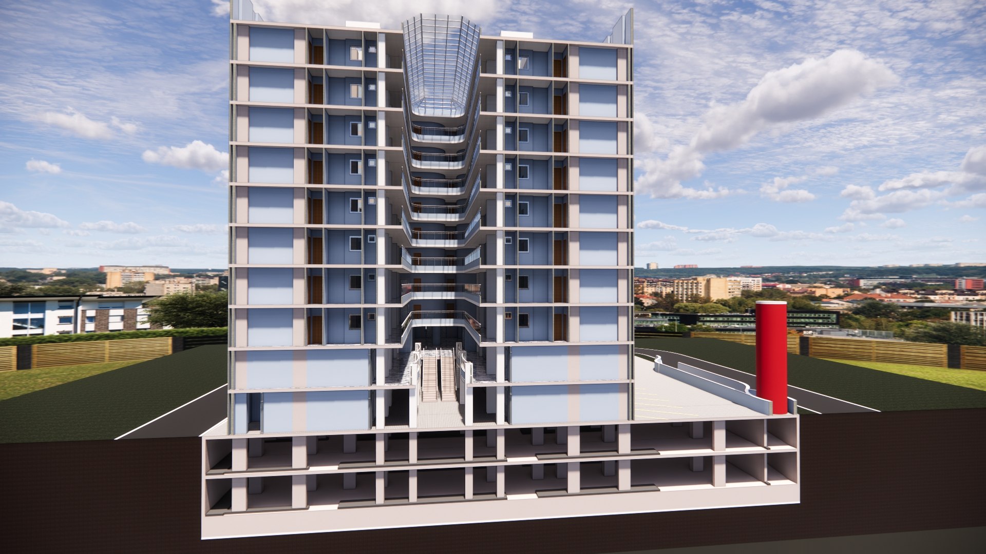 Hotel Building In Revit 3D Model - TurboSquid 2220215