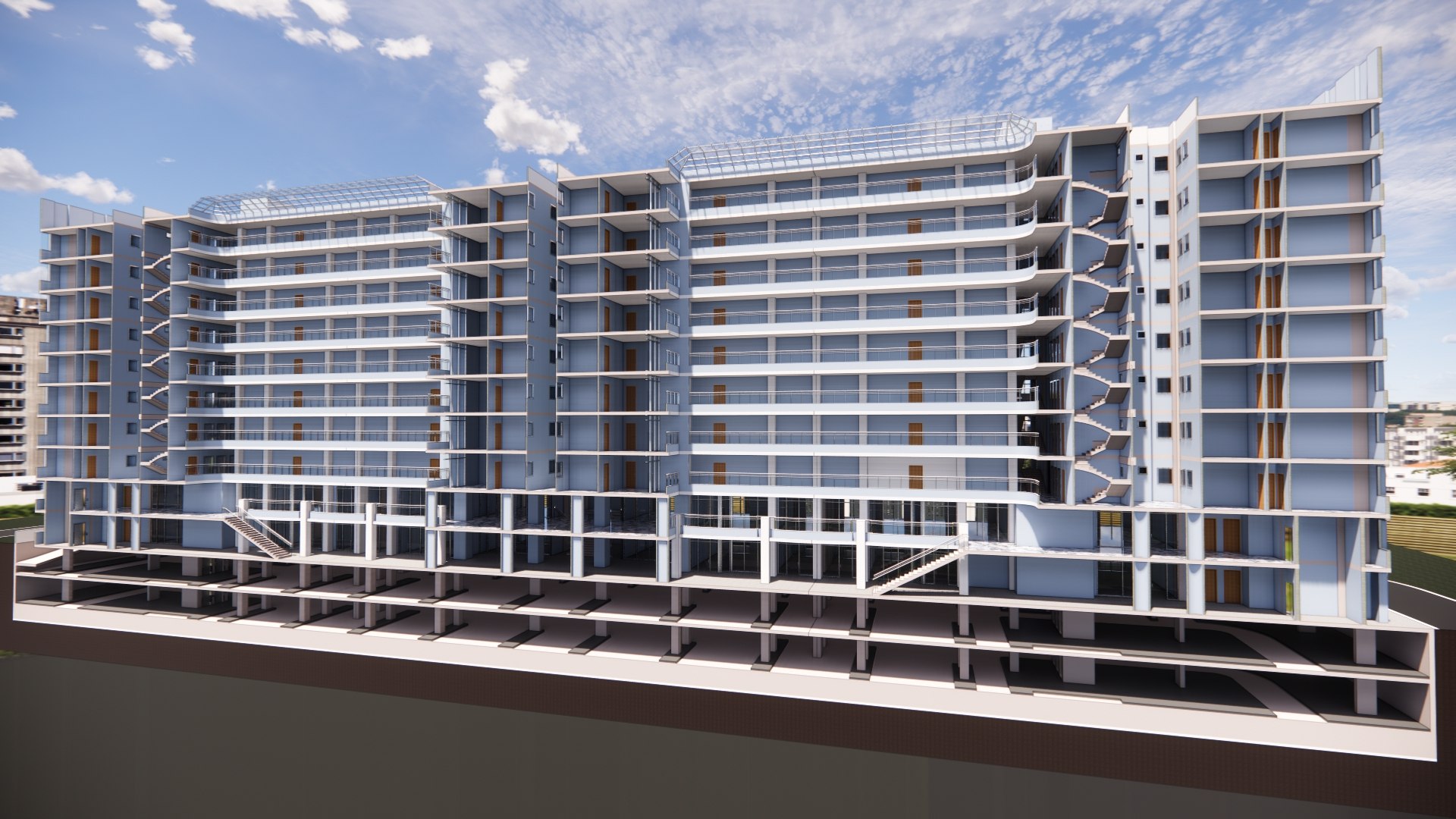 Hotel Building In Revit 3D Model - TurboSquid 2220215