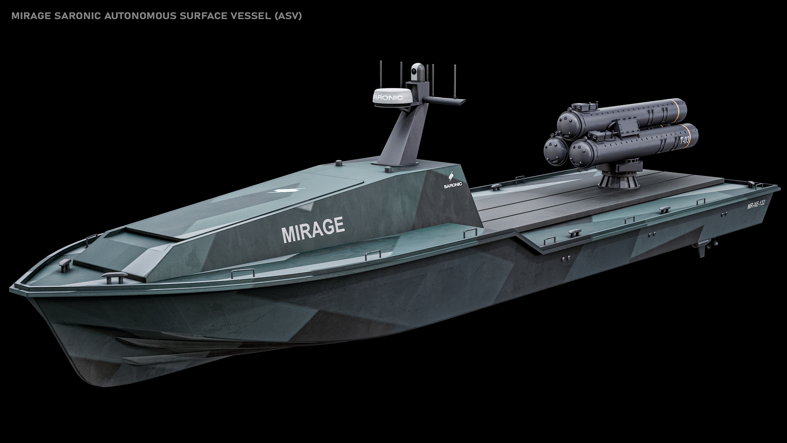 Modello 3D Mirage Saronic - Nave di superficie autonoma robotica senza ...