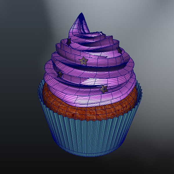 3d model cupcakes