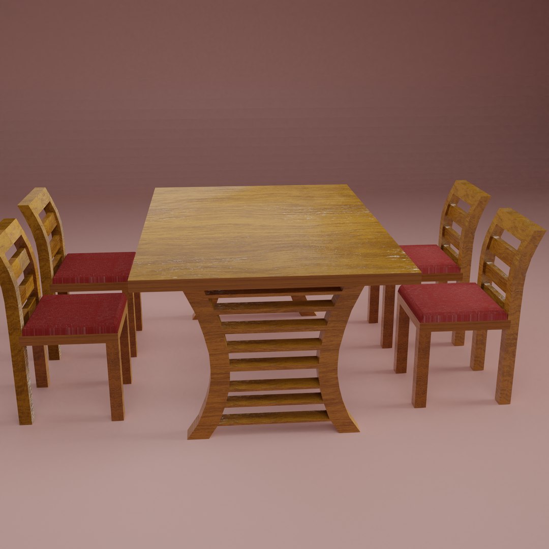Dinning Table 3D Model - TurboSquid 1725372