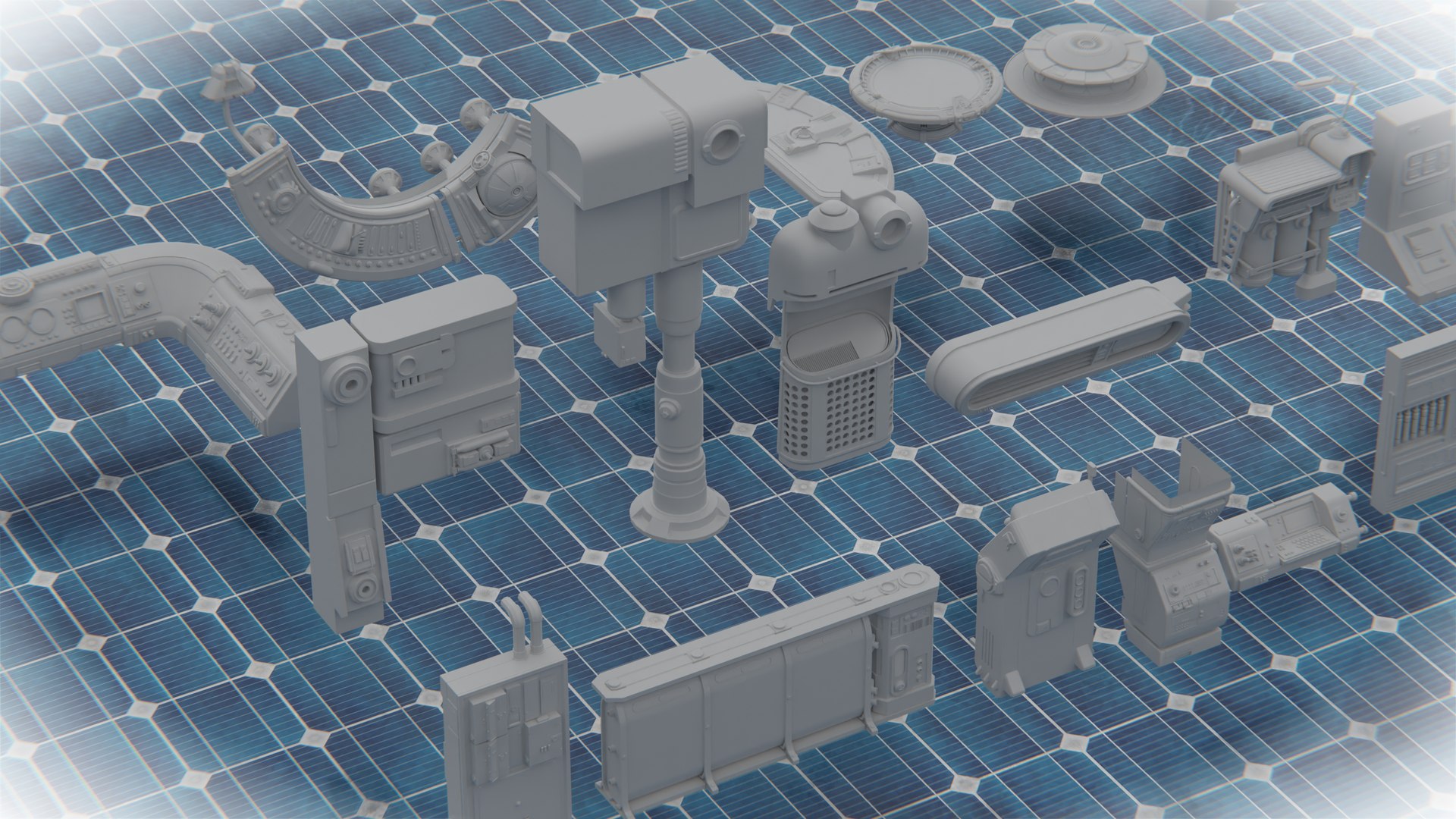 3D Scifi Various Kitbash Model - TurboSquid 2137290