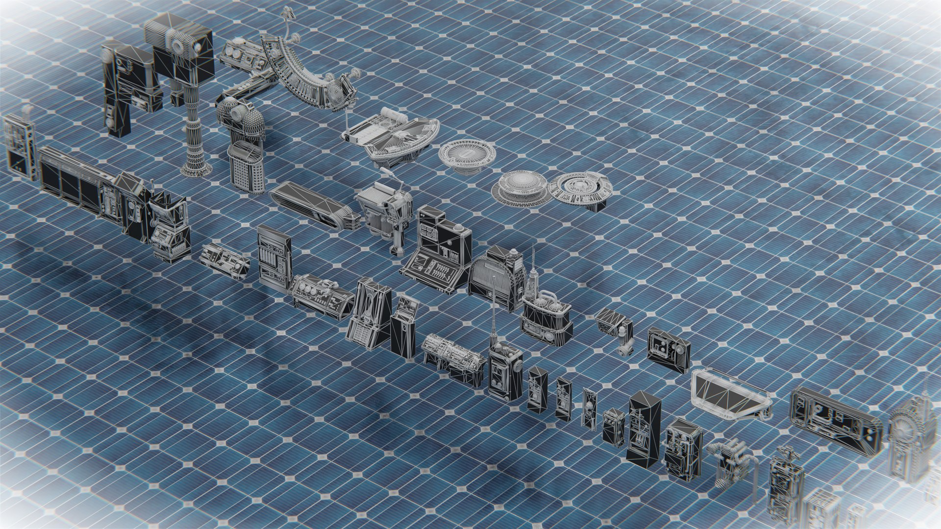 3D Scifi Various Kitbash Model - TurboSquid 2137290