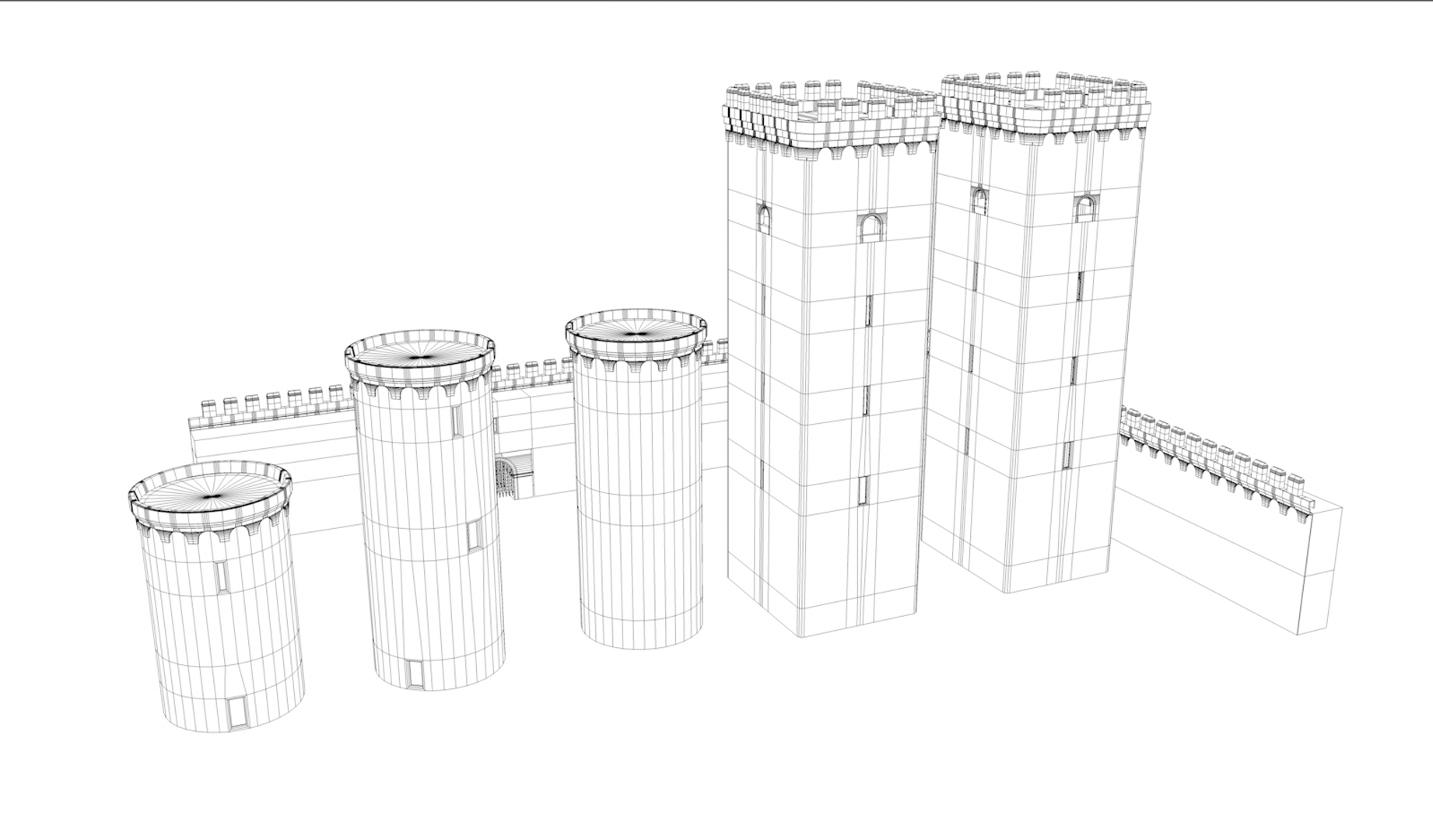 Partes do castelo medieval Modelo 3D - TurboSquid 1721349