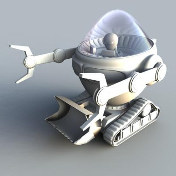 3d alien robotic tractor