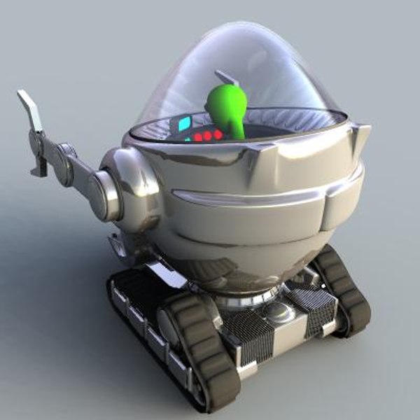 3d alien robotic tractor