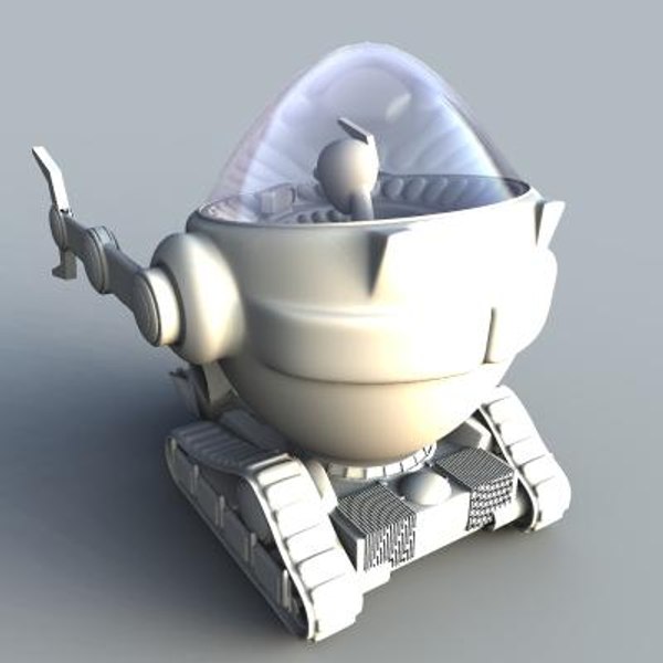 3d alien robotic tractor