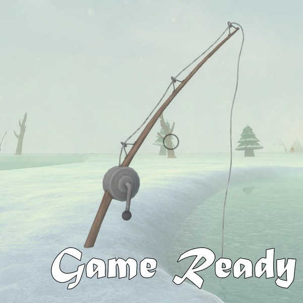 3D cartoon fishingpole fishing - TurboSquid 1441396