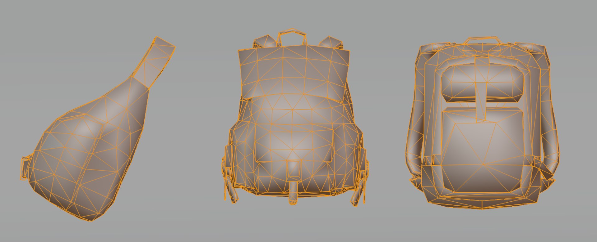 Bag 3x Nuclear Backpack 3D Model - TurboSquid 1849467