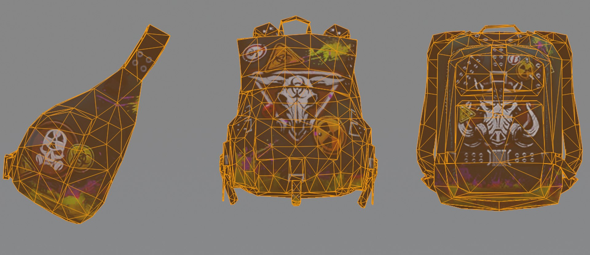 Bag 3x Nuclear Backpack 3D Model - TurboSquid 1849467