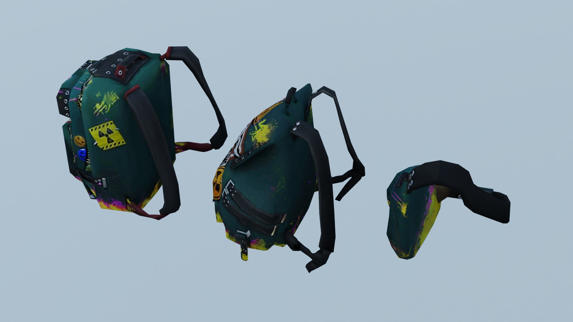 Bag 3x Nuclear Backpack 3D Model - TurboSquid 1849467