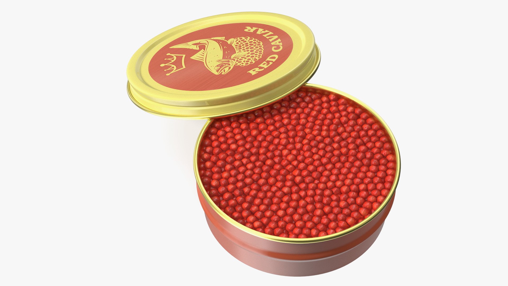 Red Caviar Open Tin Model - TurboSquid 2378240