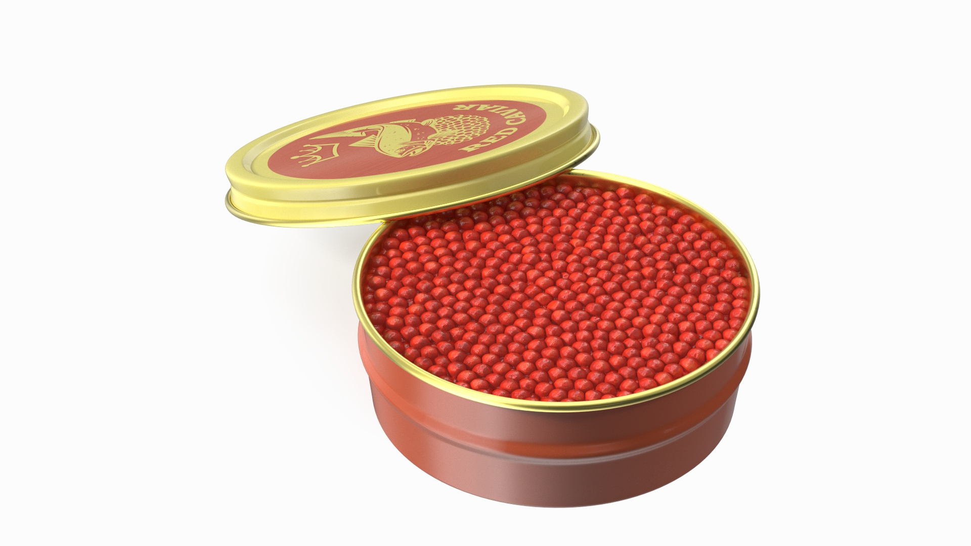 Red Caviar Open Tin Model - TurboSquid 2378240