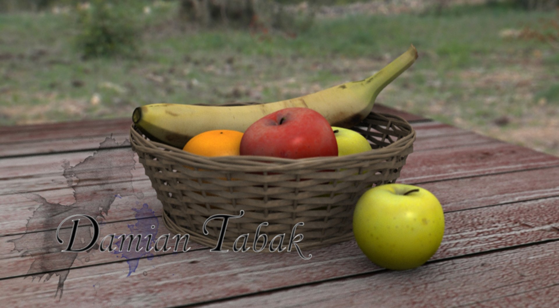 3d Model Fruits Basket